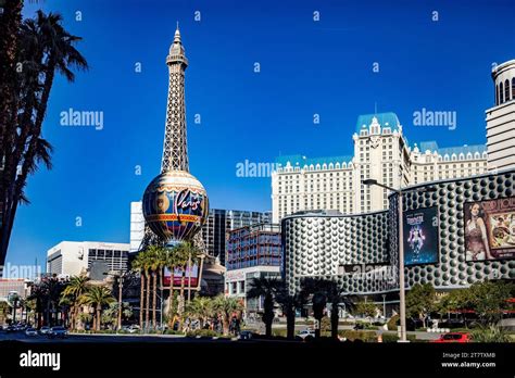 Las Vegas Usa January 18 2023 Beautiful Panoramic View Of The Paris