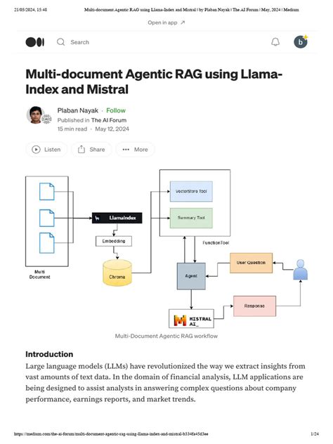 Multi Document Agentic Rag Using Llama Index And Mistral By Plaban