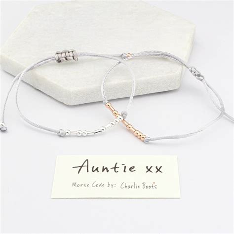 Auntie Morse Code Bracelet Etsy