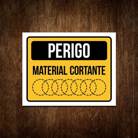 Placa Sinalização Perigo Material Cortantesinalizo Placas De