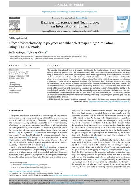 Pdf Effect Of Viscoelasticity In Polymer Nanofiber Electrospinning