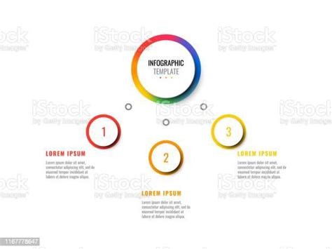 둥근 3d 현실적인 요소와 세 단계 디자인 레이아웃 인포 그래픽 템플릿 브로셔 배너 연례 보고서에 대한 프로세스 다이어그램 0