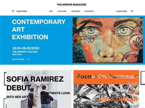 Art Magazine Web Design By Mariam Buadze On Dribbble