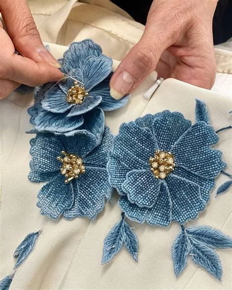 Broderie Couture 3d 3d Embroidery Embroidery Fashion Detail Diy