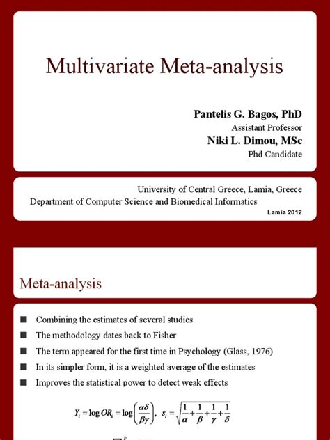 Multivariate Meta Analysis Pdf Meta Analysis Correlation And Dependence