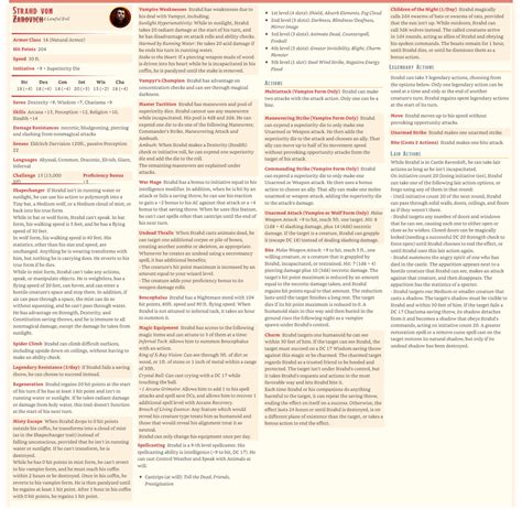 A Beefy Strahd Statblock General Vampire Mage R Curseofstrahd