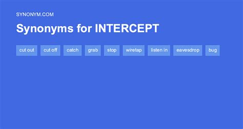 Another Word For Intercept Synonyms And Antonyms