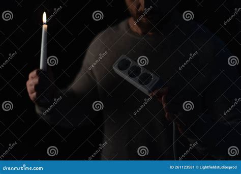 Partial View Of Man With Socket Stock Image Image Of Emergency Dark