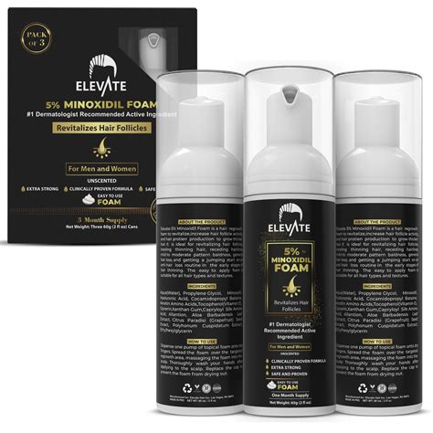 Elevate 5 Minoxidil Hair Growth Foam Elevate Hair Inc