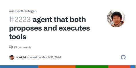 Agent That Both Proposes And Executes Tools Issue Microsoft Autogen Github