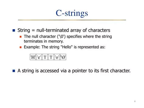 Ppt C Strings Powerpoint Presentation Free Download Id4803608
