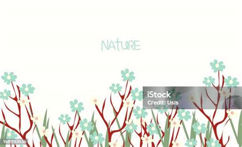 여러 가지 빛깔의 야생화와 비문 자연이 있는 눈길을 끄는 꽃 배경 개념은 자연을 저장합니다 소셜 포스터 카드 로고 배너에 적합합니다 벡터 개화기에 대한 스톡 벡터 아트 및