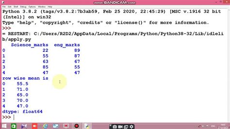 class 12 cbse ip code 65 pandas apply and apply map youtube