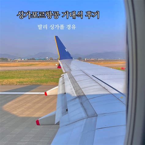 싱가포르항공 기내식 후기 발리 싱가폴 경유 네이버 블로그