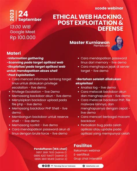 Webinar X Code Cyber Security Pt Teknologi Server Indonesia