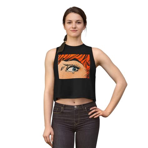 Pop Art Crop Top Retro Comic Illustration Etsy Canada