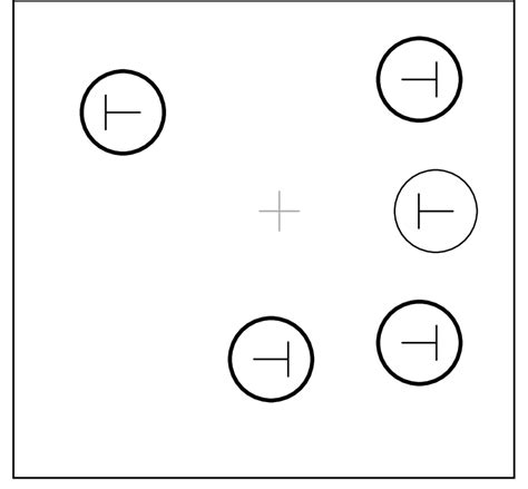 Example Of The Visual Search Arrays In Experiment 1 Subjects Had To