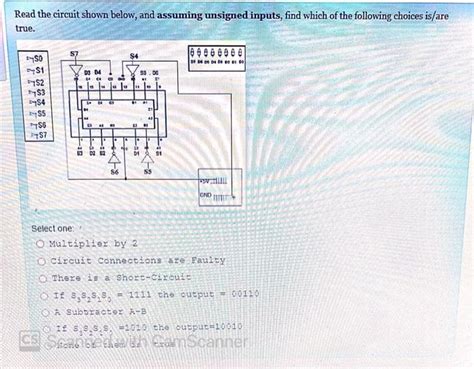 Solved Read The Circuit Shown Below And Assuming Unsigned