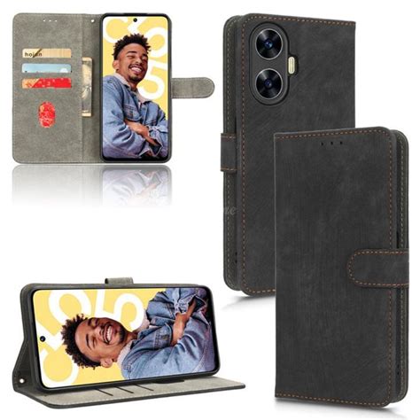 Vantime For Realme C55 Multi Functional Pu Leather Phone Case Wallet Camera Protection Cover