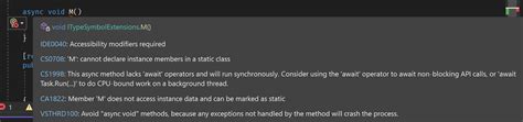 Fix And Enable Vsthrd100 Avoid Async Void Methods · Issue 38545 · Dotnetroslyn · Github