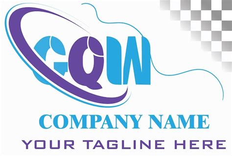 Premium Vector | GQW Letter Logo Design