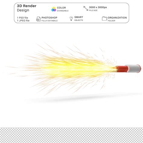 Premium Psd Bottle Rocket 3d Modeling Psd File Realistic Diwali Crackers