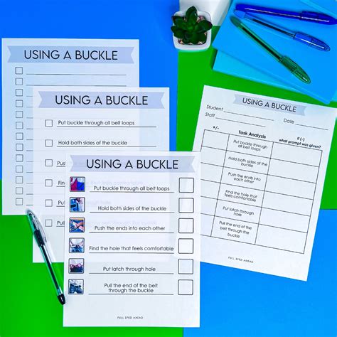 How To Use A Buckle Visual Task Analysis Template Special Education Life Skills Full Sped Ahead