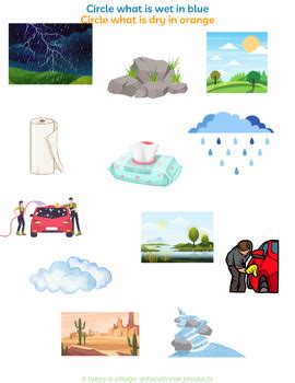 Opposites Worksheets Wet And Dry Select And Label Ablls R C24 G13
