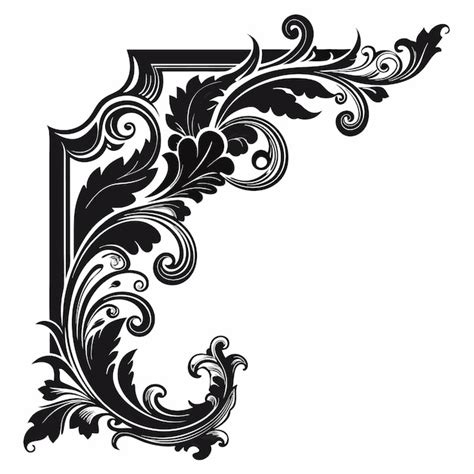 Premium Vector Ornate Floral Corner Design