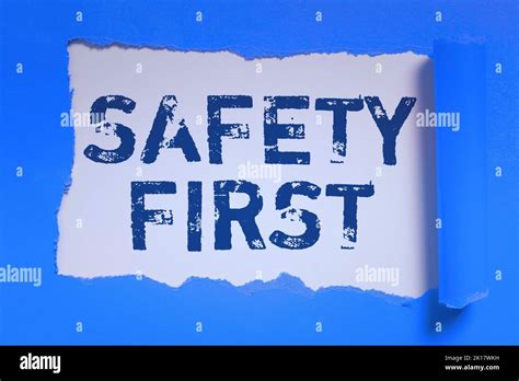Writing Displaying Text Safety First Word For Avoid Any Unnecessary