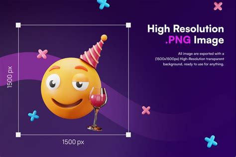Emoty Night Party 3d Emoji Objects Ft Night And Celebration Envato
