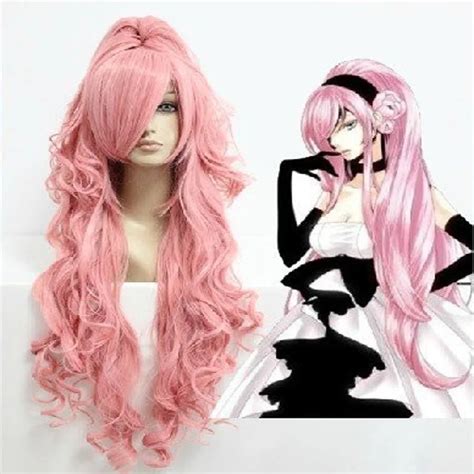 Hairjoy Synthetic Hair Vocaloid Luka Cosplay Wig Pink Red Curly Wigs