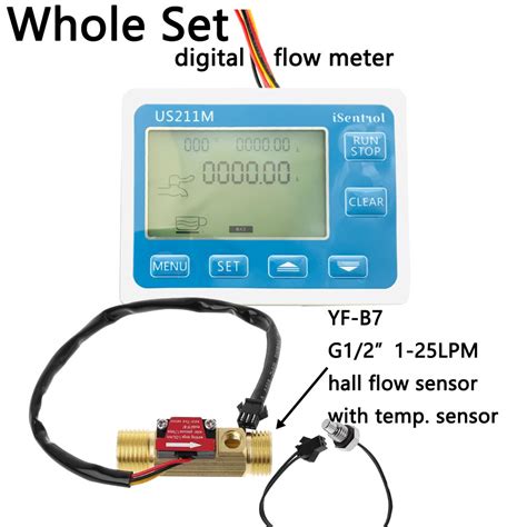 Medidor De Flujo De Agua Us211m Y Sensor De Flujo Grandado