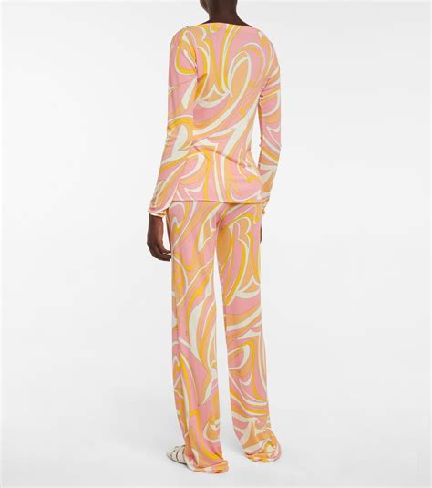 Pucci Printed Silk Blend Top Emilio Pucci
