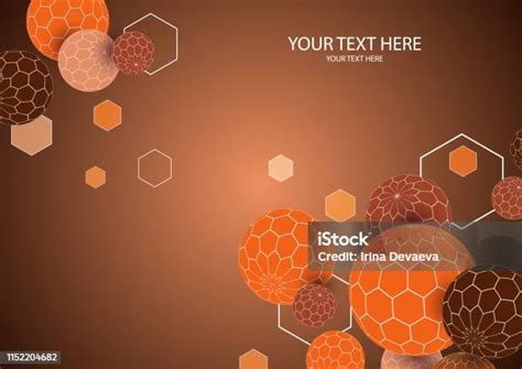 밝은 기하학적 3d 구 모양 육각형 질감 배경입니다 3차원 형태에 대한 스톡 벡터 아트 및 기타 이미지 3차원 형태 갈색 개념 Istock