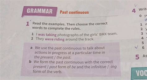 CRAMMAR Past Continuous 1 Read The Examples StudyX