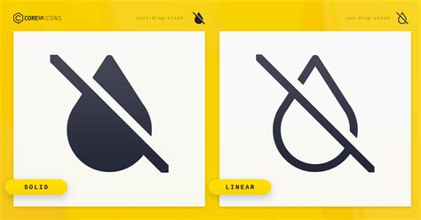 Drop Slash Icon · Linear · Coreui Icons · Svg Javascript Typescript