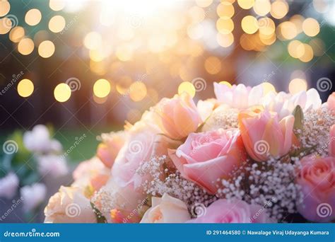 Flower Background With Bokeh Lights Generative Ai Stock Illustration Illustration Of Backdrop