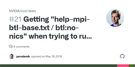 Getting Help Mpi Btl Basetxt Btlno Nics When Trying To Run On Ethernet Network · Issue 21