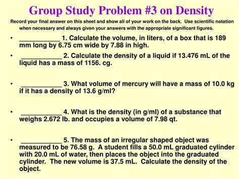 PPT Introduction To Density PowerPoint Presentation Free Download ID 2992568