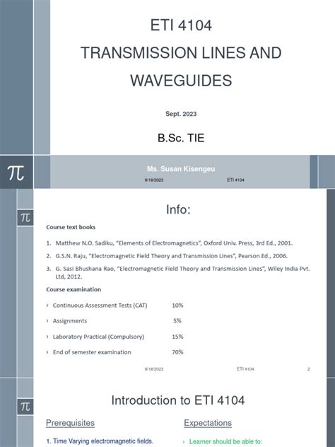 Lecture 1 Transmission Lines And Waveguides Pdf Transmission Line