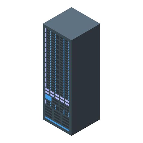 Premium Vector Isometric Icon Of A Server Unit Processing Big Data