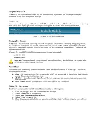 Using PHP Point Of Sale PDF