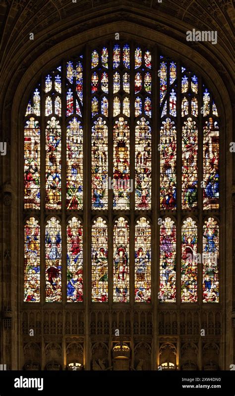 Kings College Chapel Cambridge The West Window Magnificent Stained