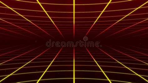 Abstract Retro Synthwave Grid Loop Animation Background 3d Render Looping Grid Motion Design