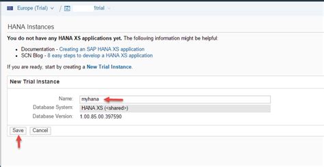 Create A New Hana Instance In Sap Hcp