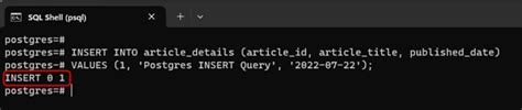 How To Use Insert With Postgresql Commandprompt Inc