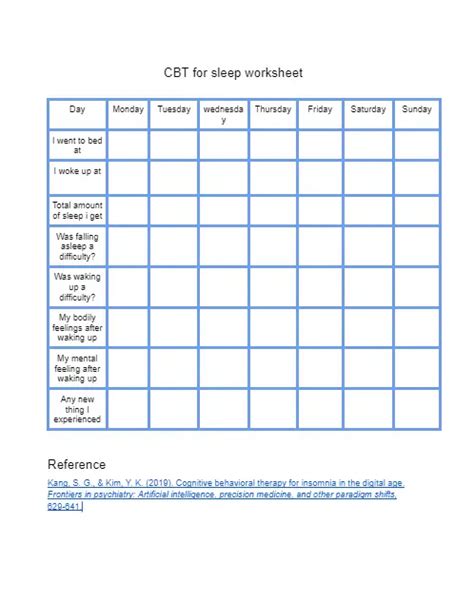 Cbt For Sleep Worksheet Happiertherapy