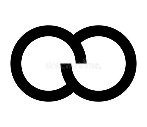 Interlace Interconnected Intersecting Circles Rings Abstract Symbolic Shape Icon Stock