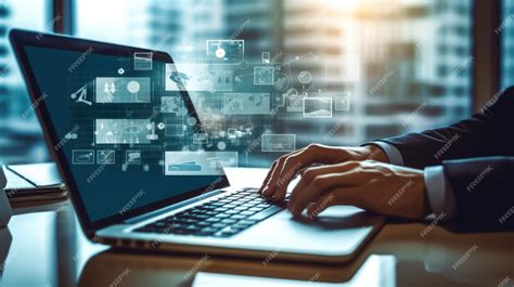 Premium Ai Image Technicians Analytic Digitalization With Computer